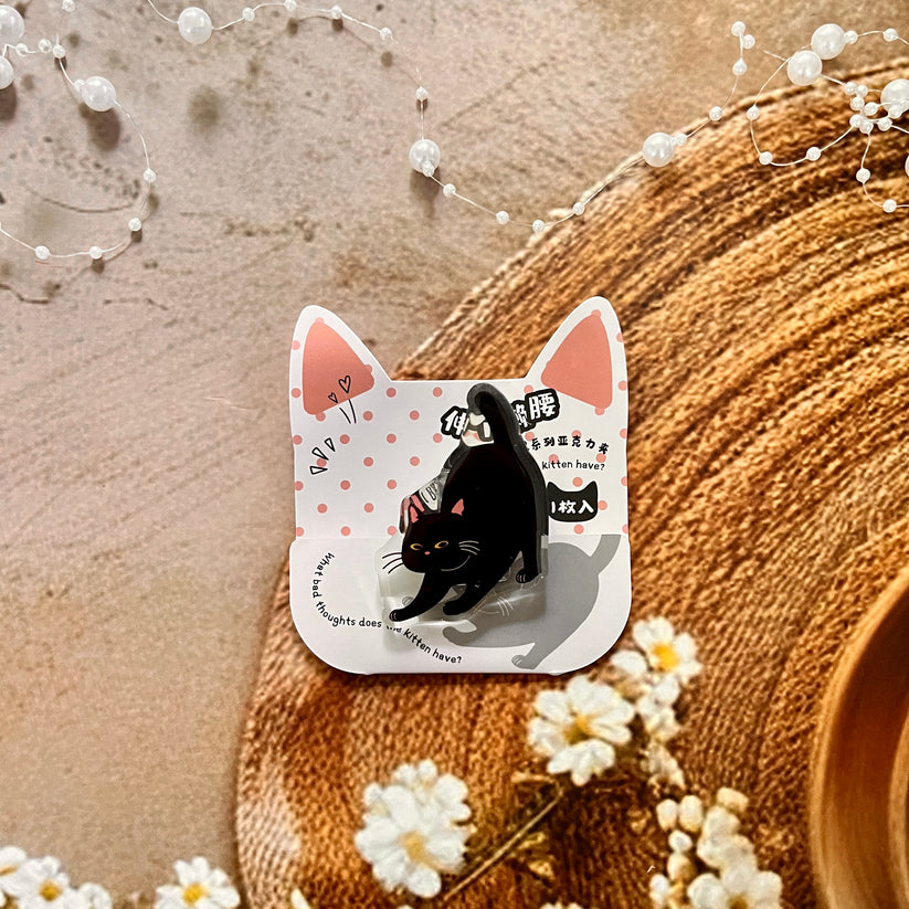 1 Pc Acrylic Drip Clips Little Black Cat Cute Clip – Team Black Store
